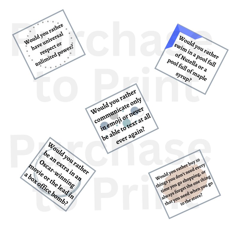 Personalized Icebreaker Printable Team Building Cards, Group or Family ...