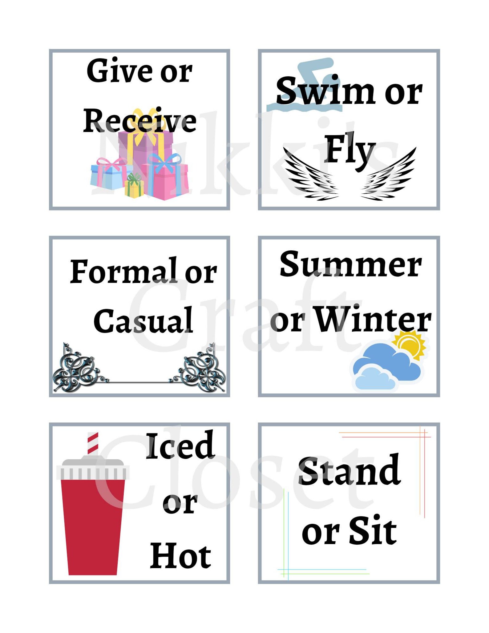 Minimalist Icebreaker Printable Team Building Cards Fun Party - Etsy