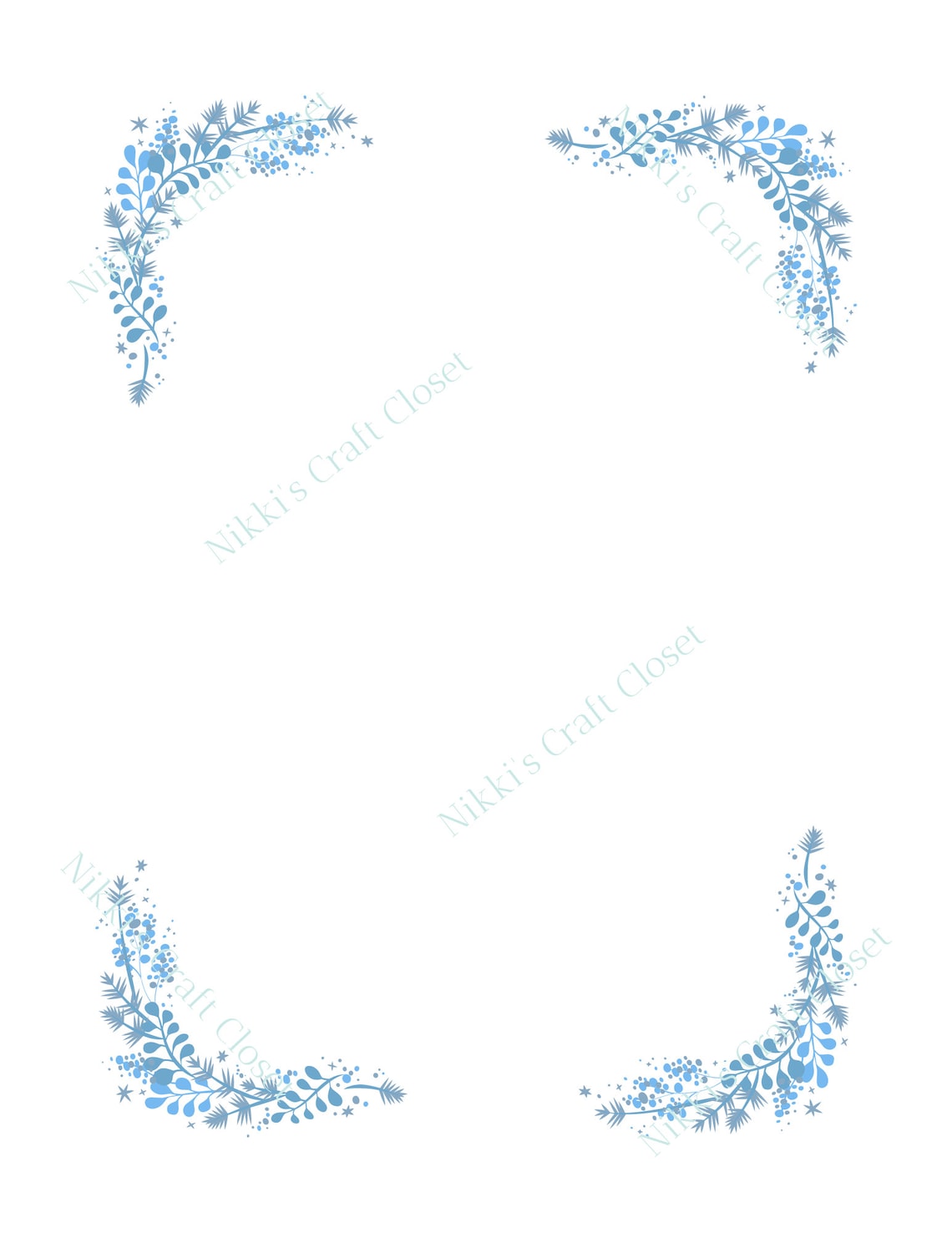 Christmas Flyer Borders Printable Invitation Borders for - Etsy