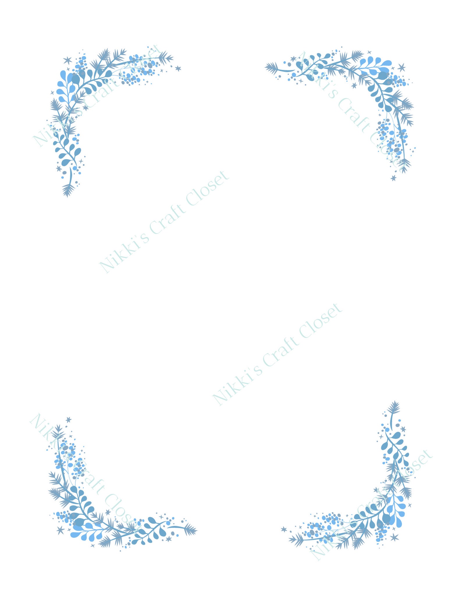 Christmas Flyer Borders Printable, Invitation Borders for Holiday Party ...