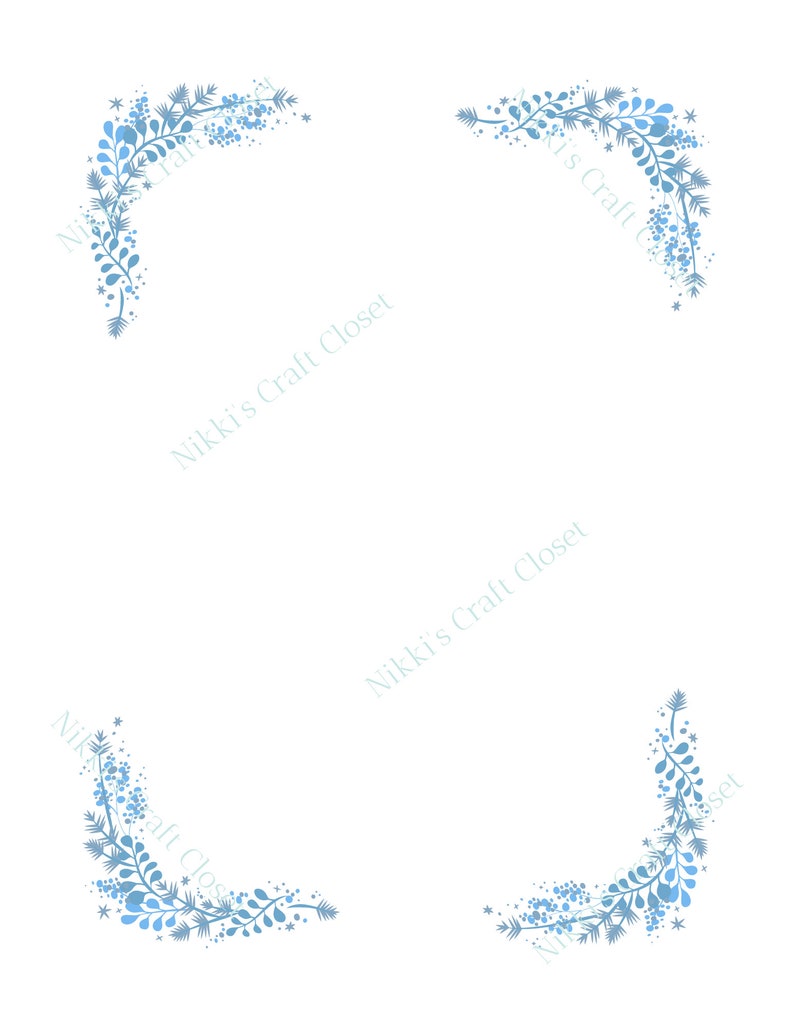 Christmas Flyer Borders Printable, Invitation Borders for Holiday Party ...