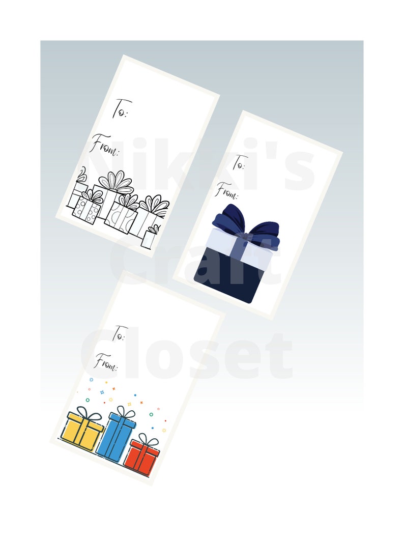 Printable Blank Present Tags Family Gift Tag Birthday Tag - Etsy
