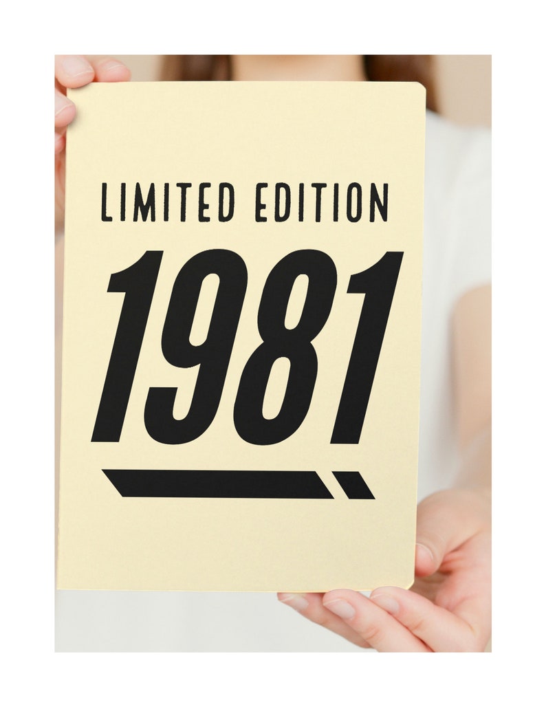 Vintage 1981 Printable SVG Set, 1981 Limited Edition Shirt SVG Designs ...