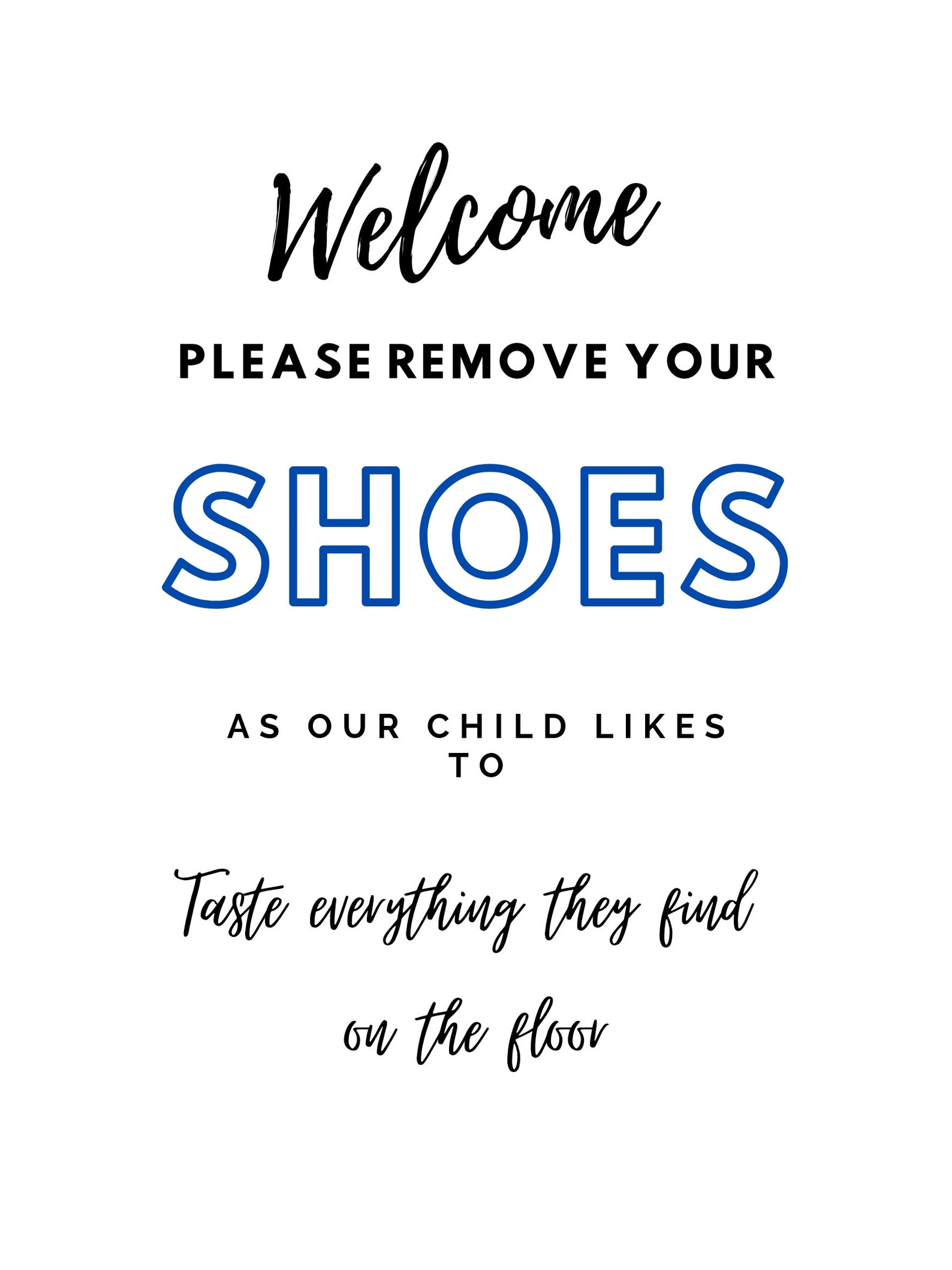 Printable Please Remove Your Shoes Sign, Remove Shoes Wall Decor ...