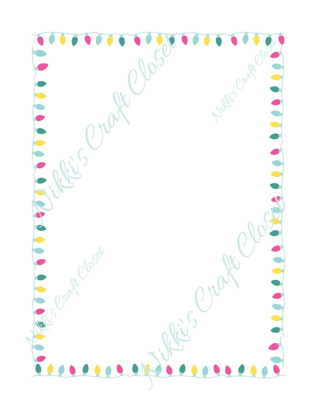 Christmas Flyer Borders Printable, Invitation Borders for Holiday Party ...