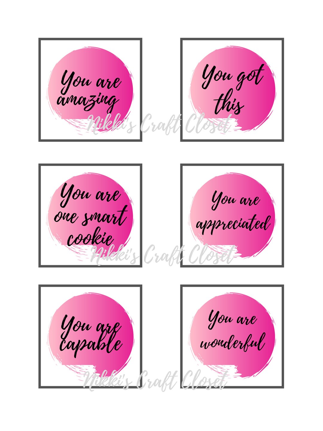 Printable Inspirational Motivational Cards, Affirmation Cards and ...
