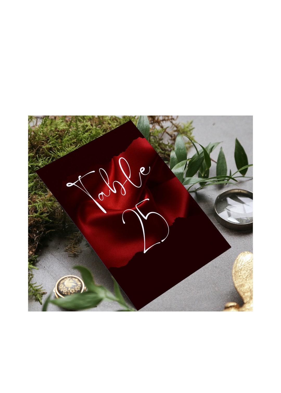 Printable Red and Black Wedding Table Numbers, 25 Dark Red Reception ...