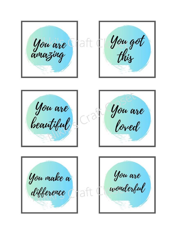 Printable Affirmation and Encouragement Notes Motivational - Etsy