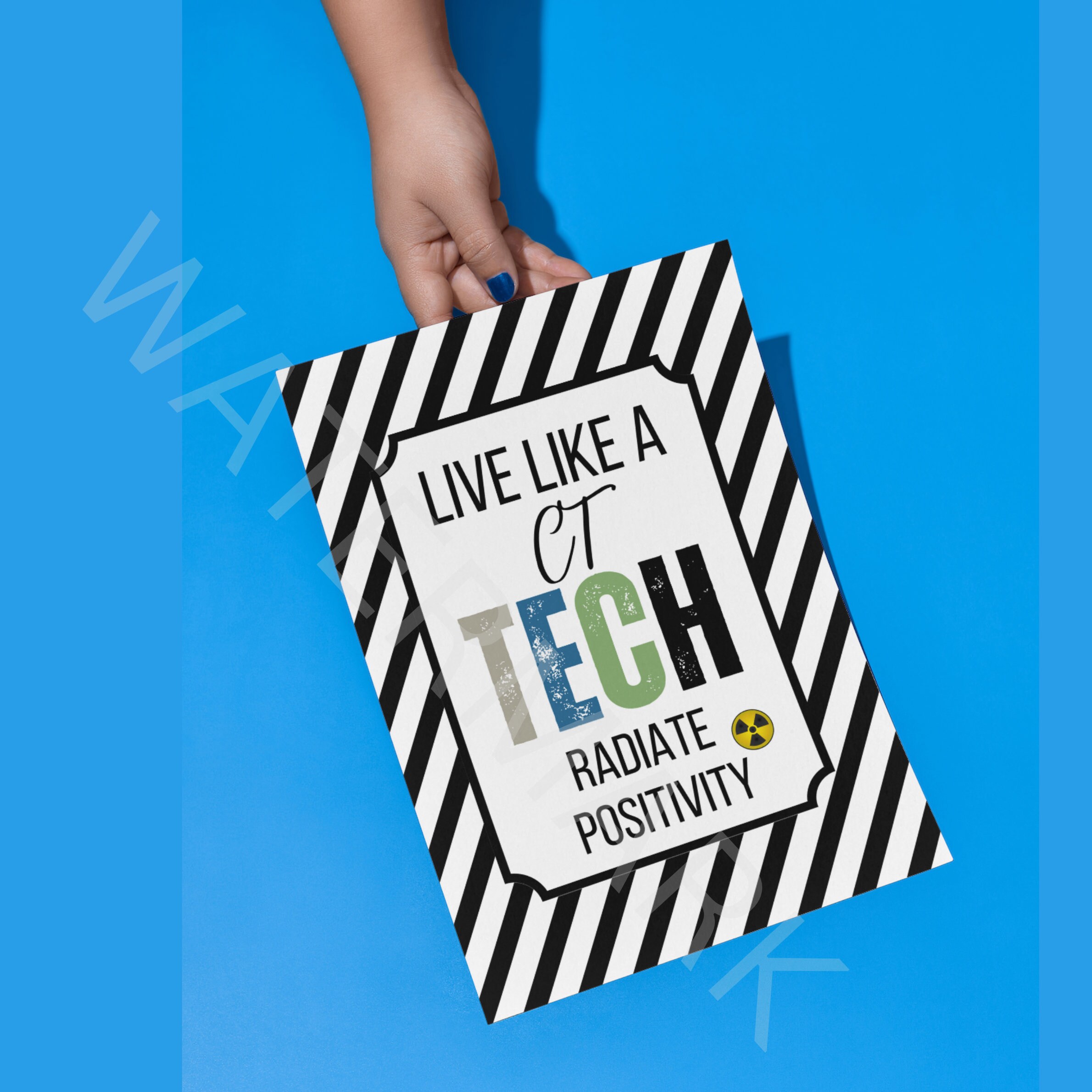 CT Tech Printable Sign, CT Tech Printable, CT Tech Print, Radiate ...