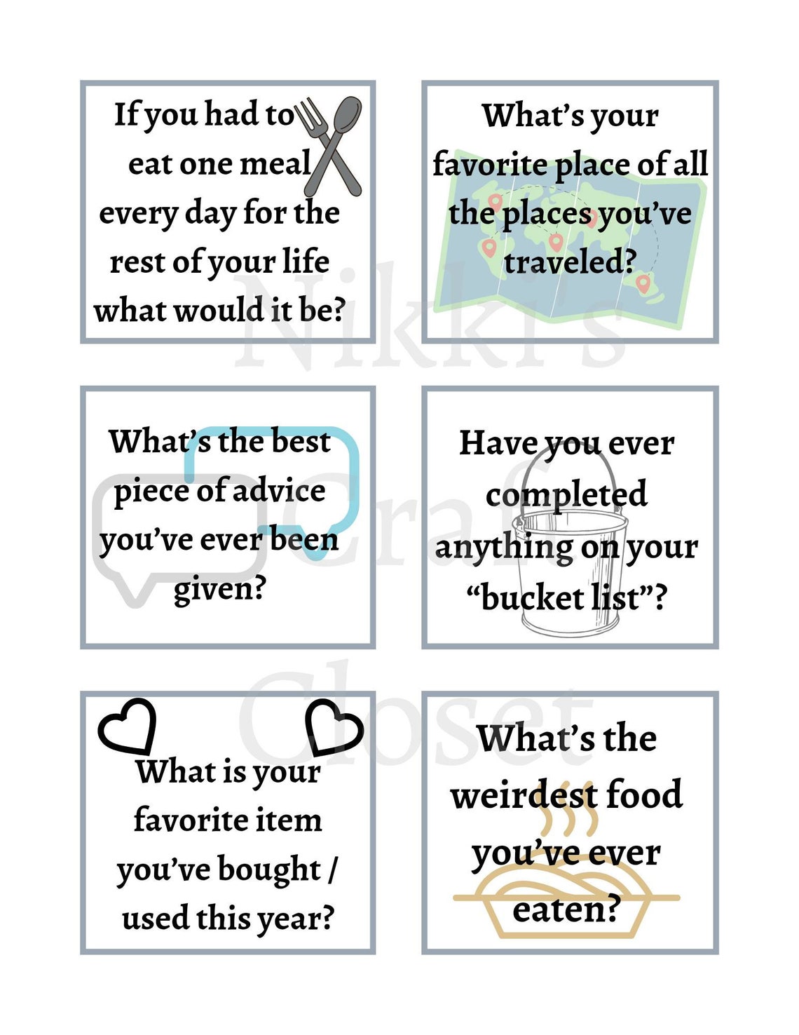 Personalized Icebreaker Printable Team Building Cards Group - Etsy