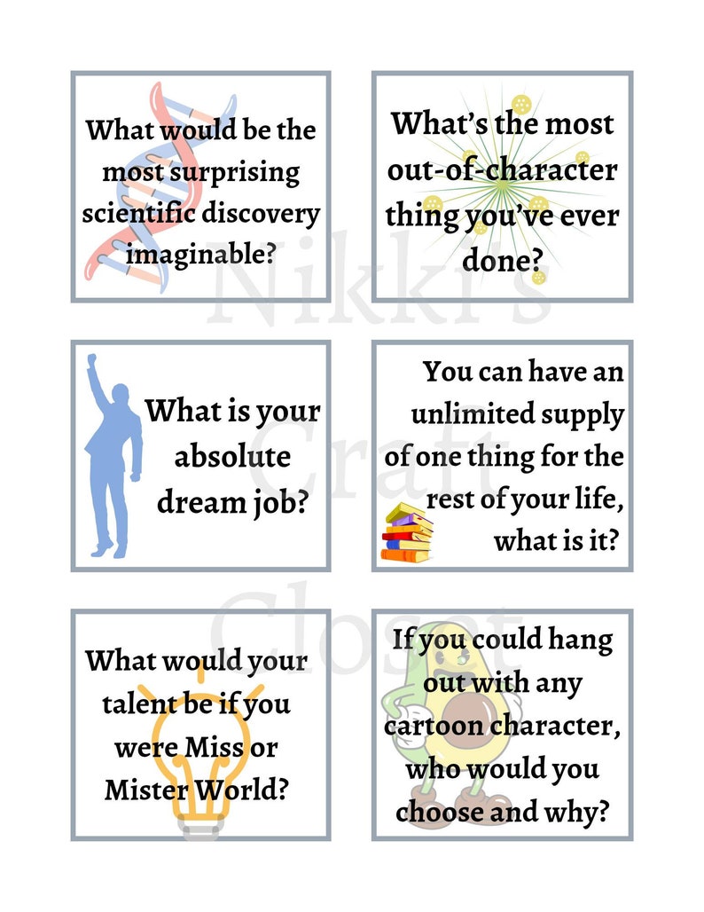 Personalized Icebreaker Printable Team Building Cards Group - Etsy