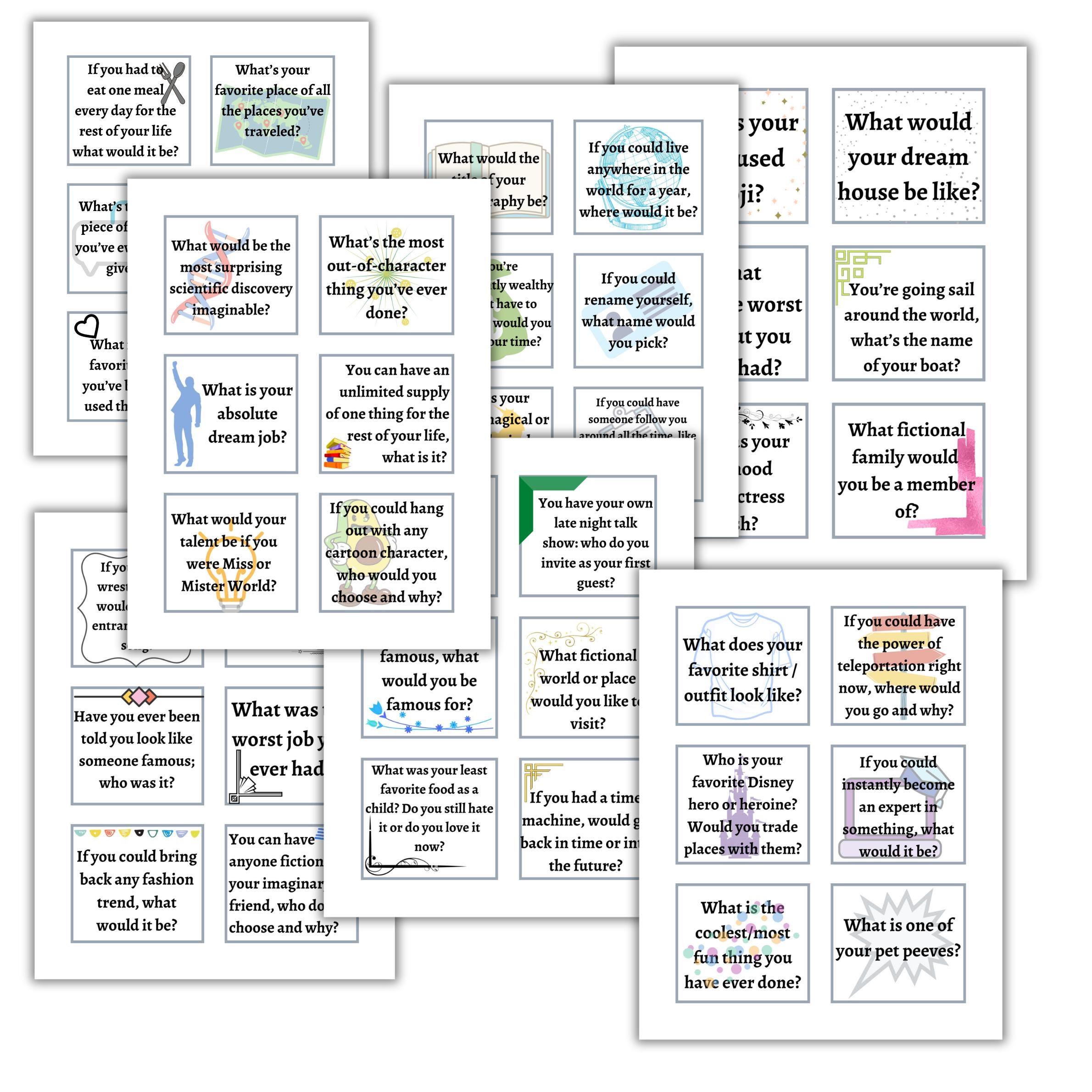 Laminated Icebreaker Team Building Cards, Fun Party Game for Game Night ...