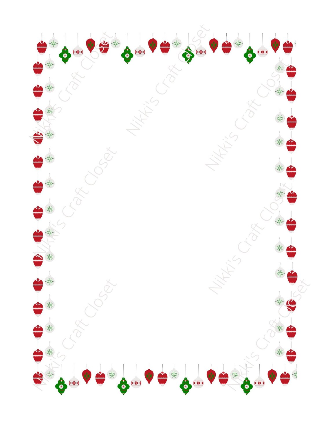 Christmas Flyer Borders Printable, Invitation Borders for Holiday Party ...