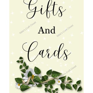 Gifts and Cards Printable Table Sign Set Gift Table Signs - Etsy