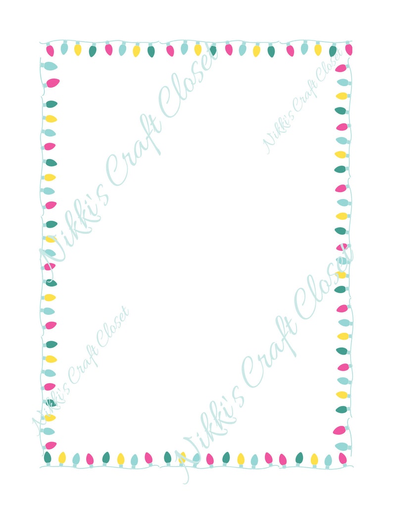 Christmas Paper Borders Bundle Set, Xmas Invitation Borders, Printable ...