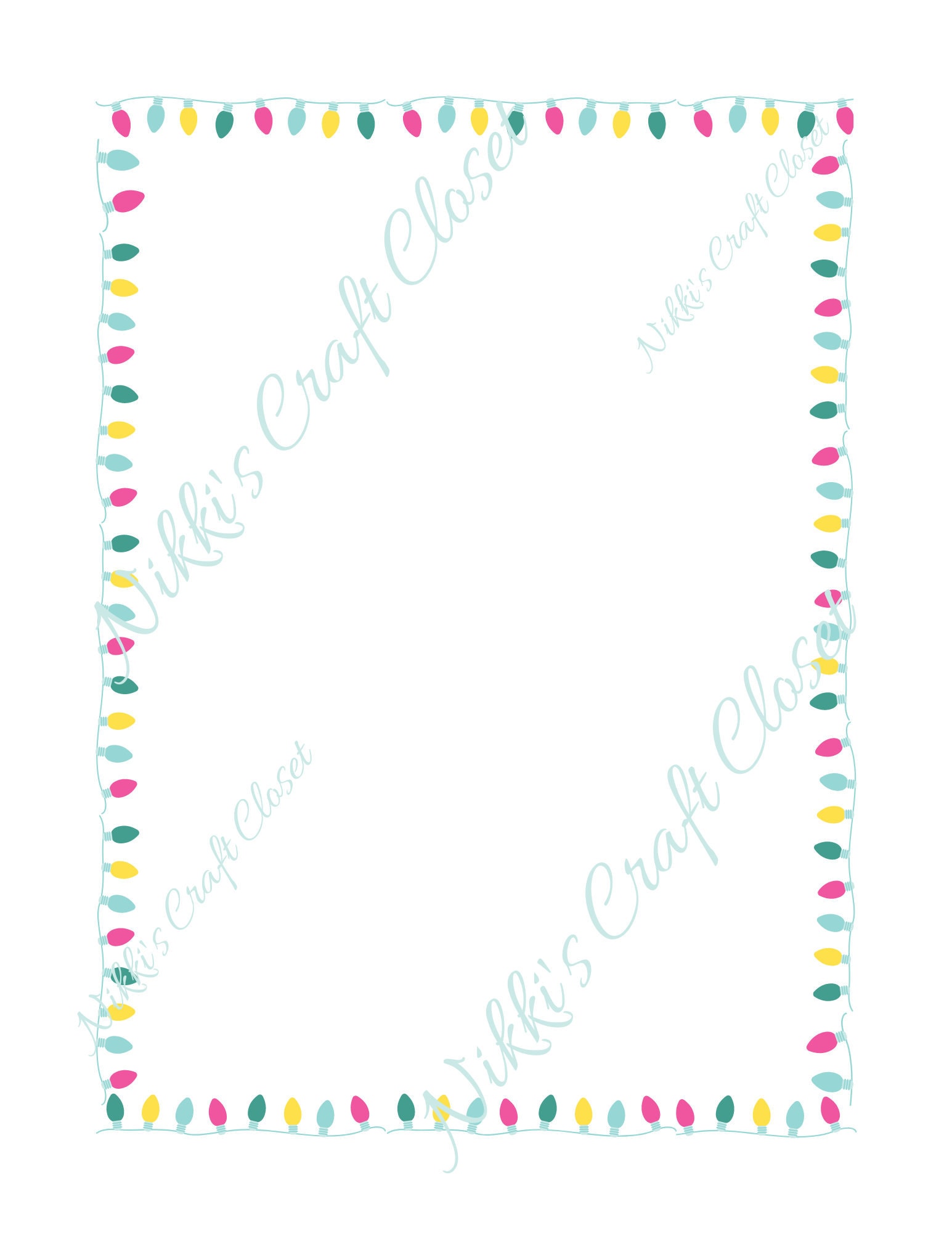Christmas Flyer Borders Printable, Invitation Borders for Holiday Party ...