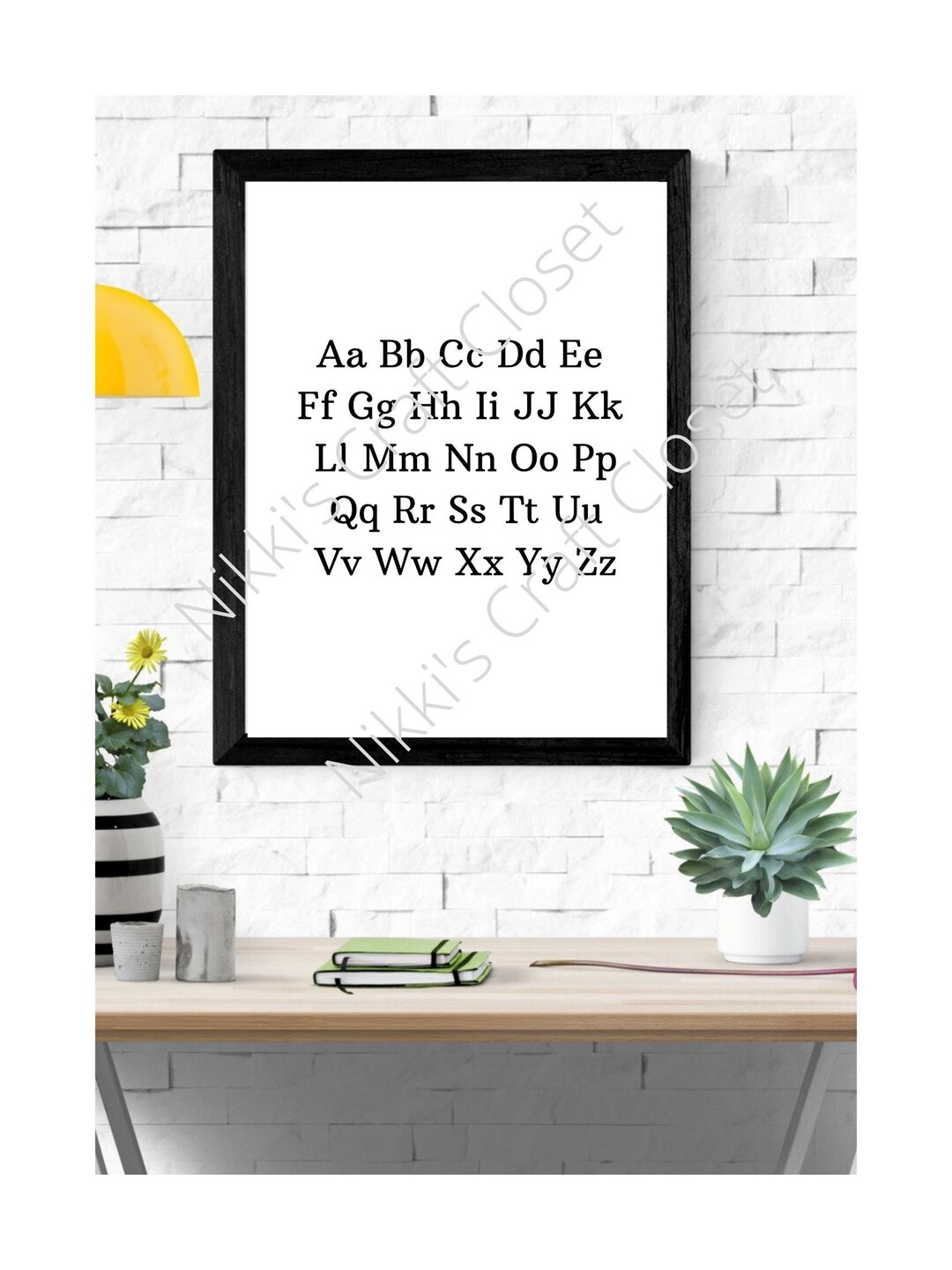 Printable Alphabet Sign, Baby Alphabet Wall Print, Baby Toddler Nursery ...