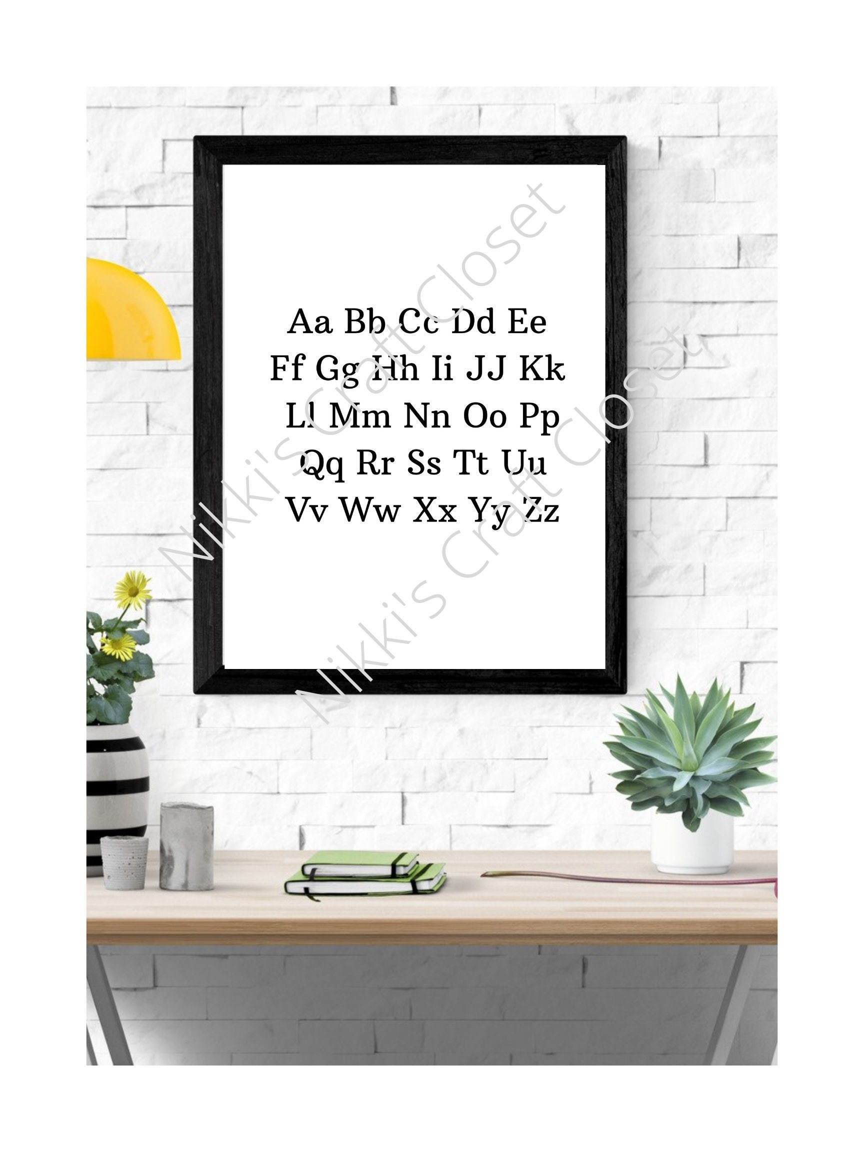 Printable Alphabet Sign, Baby Alphabet Wall Print, Baby Toddler Nursery ...