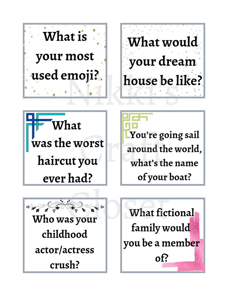 Personalized Icebreaker Printable Team Building Cards Group - Etsy