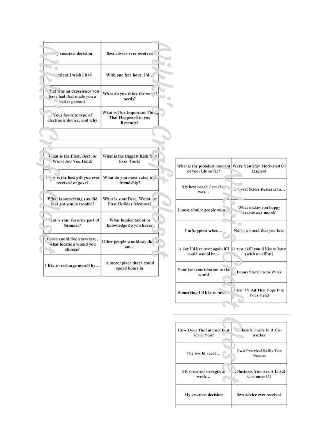 Printable Team Building Questions, Get to Know You Activity, 40 ...