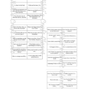 Printable Team Building Questions, Get to Know You Activity, 40 ...