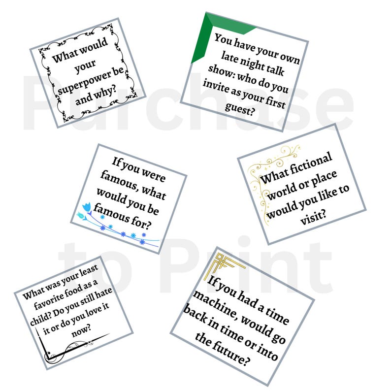 Personalized Icebreaker Printable Team Building Cards, Meeting ...