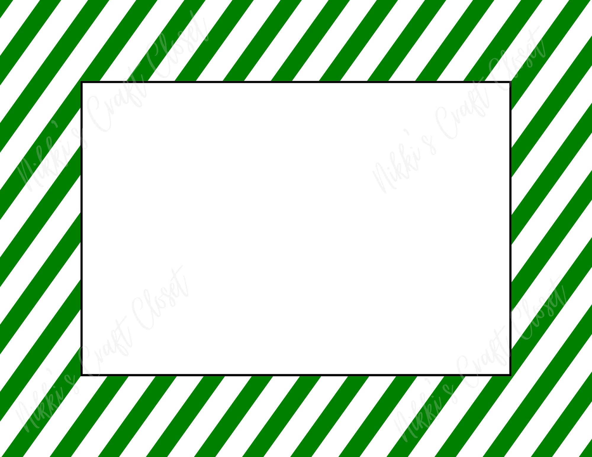Customizable Striped Paper Borders, Printable Invitation Borders ...