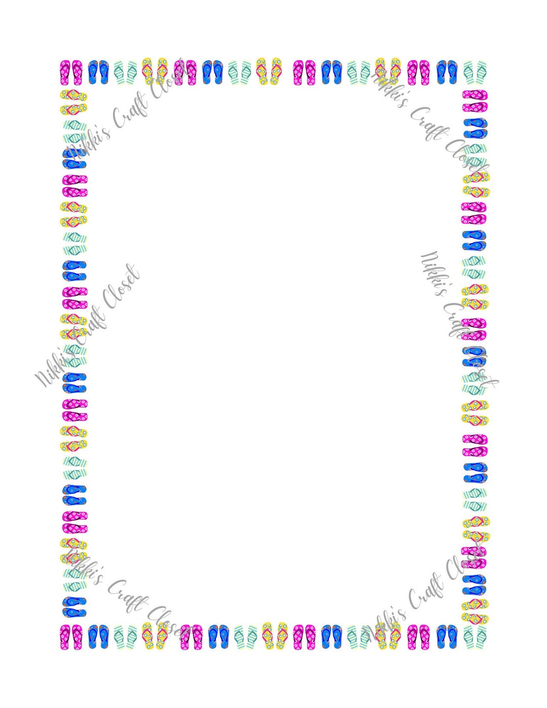 Summer Printable Paper Borders, Beach Paper for Summer Activities ...