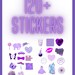 120 Printable Purple Sticker Set, Love Purple Stickers, Digital Sticker ...