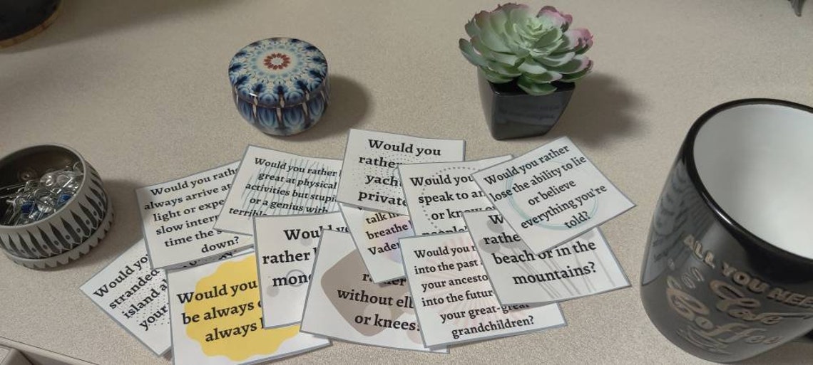 Would You Rather Icebreaker Printable Team Building Cards, Group or ...