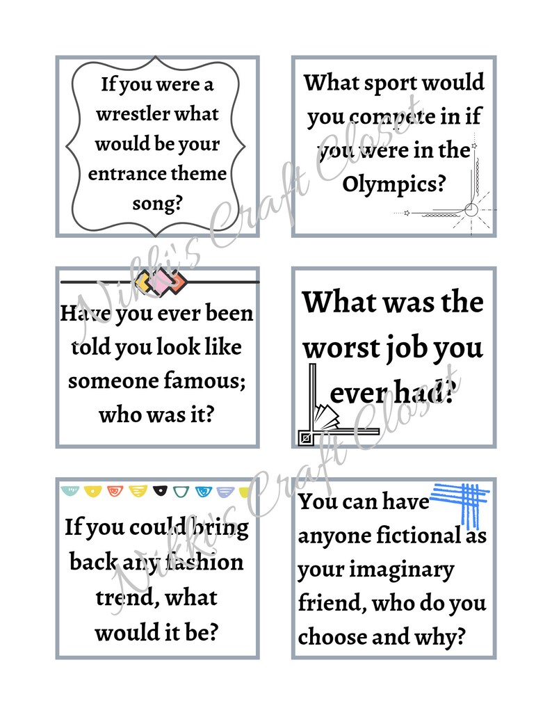 Laminated Icebreaker Team Building Cards Fun Party Game for - Etsy