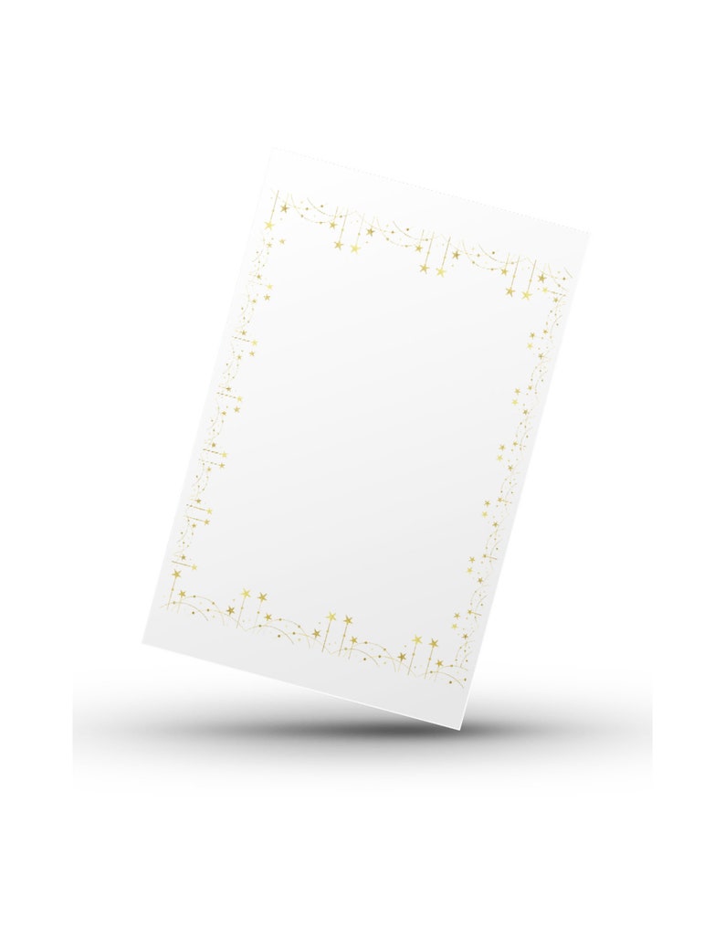 Gold Paper Borders, Golden Invitation Borders, Printable Holiday Frames ...