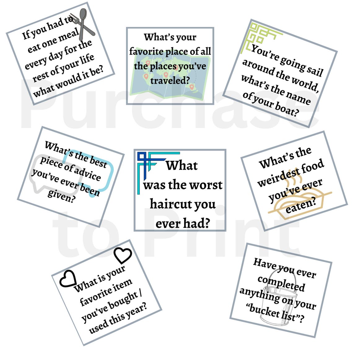 Personalized Icebreaker Printable Team Building Cards, Meeting ...