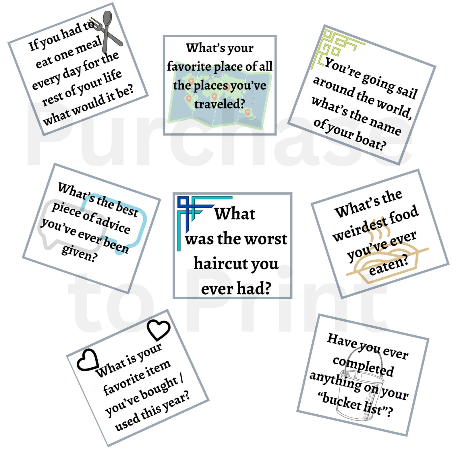 Personalized Icebreaker Printable Team Building Cards, Meeting ...