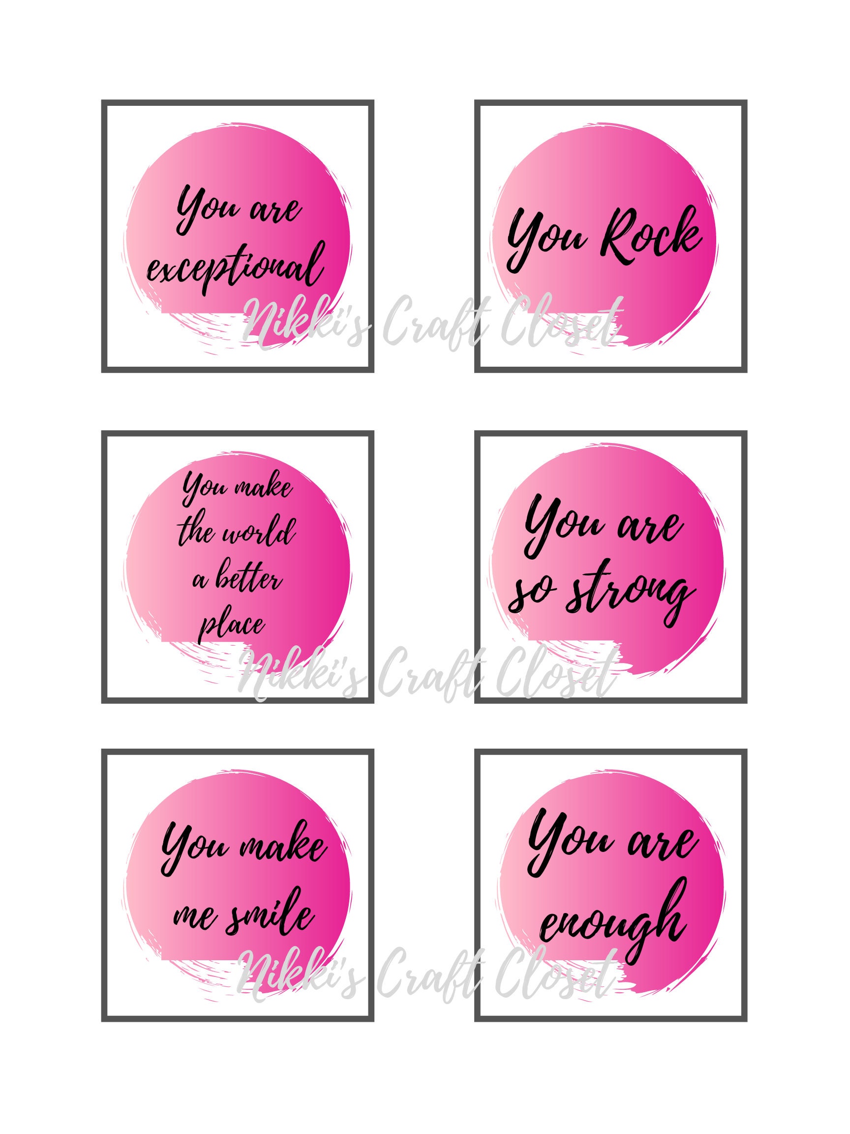 Printable Inspirational Motivational Cards, Affirmation Cards and ...