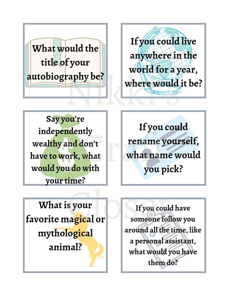 Personalized Icebreaker Printable Team Building Cards Group - Etsy