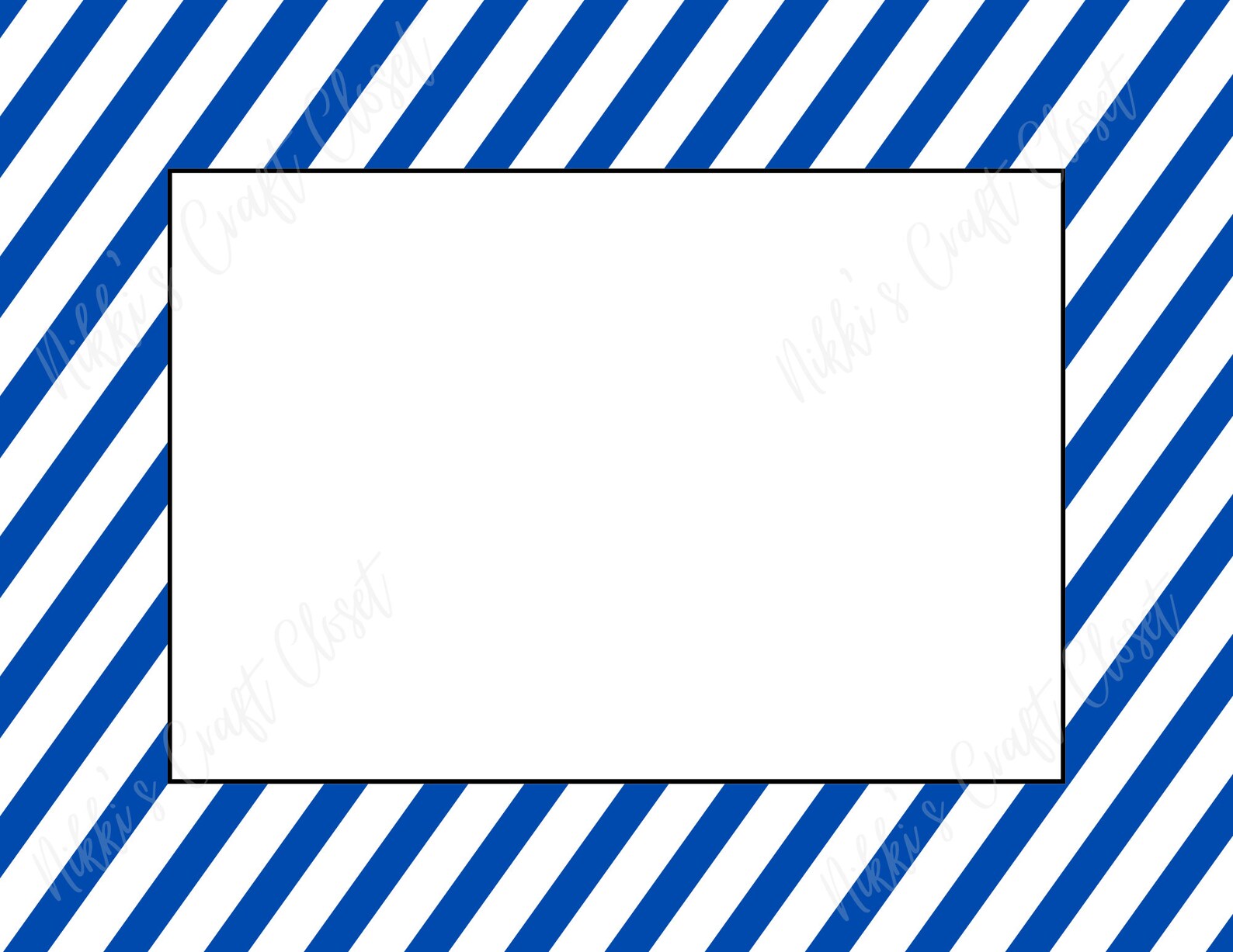 Customizable Striped Paper Borders, Printable Invitation Borders ...