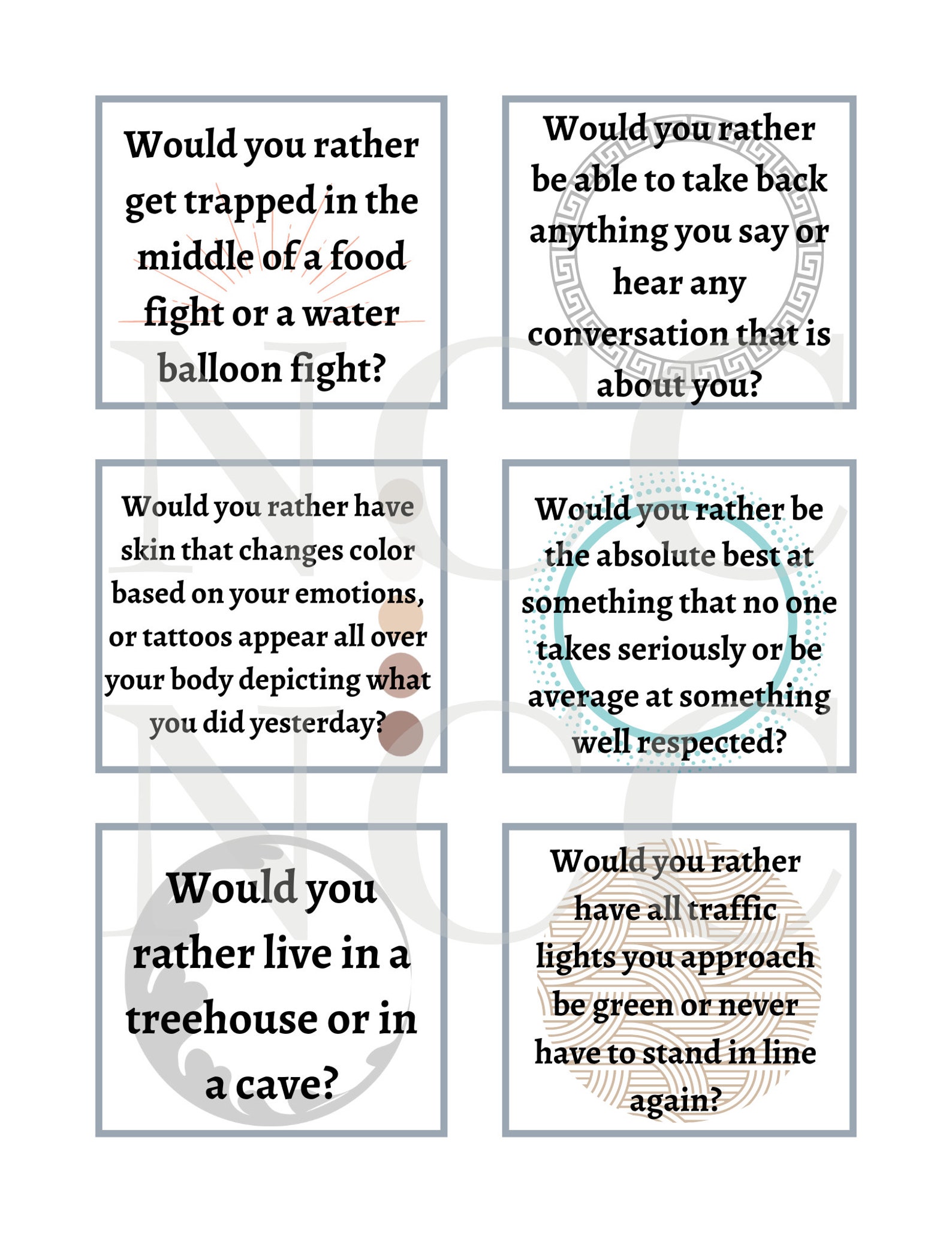 Personalized Icebreaker Printable Team Building Cards Group - Etsy