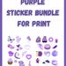 120 Printable Purple Sticker Set, Love Purple Stickers, Digital Sticker ...