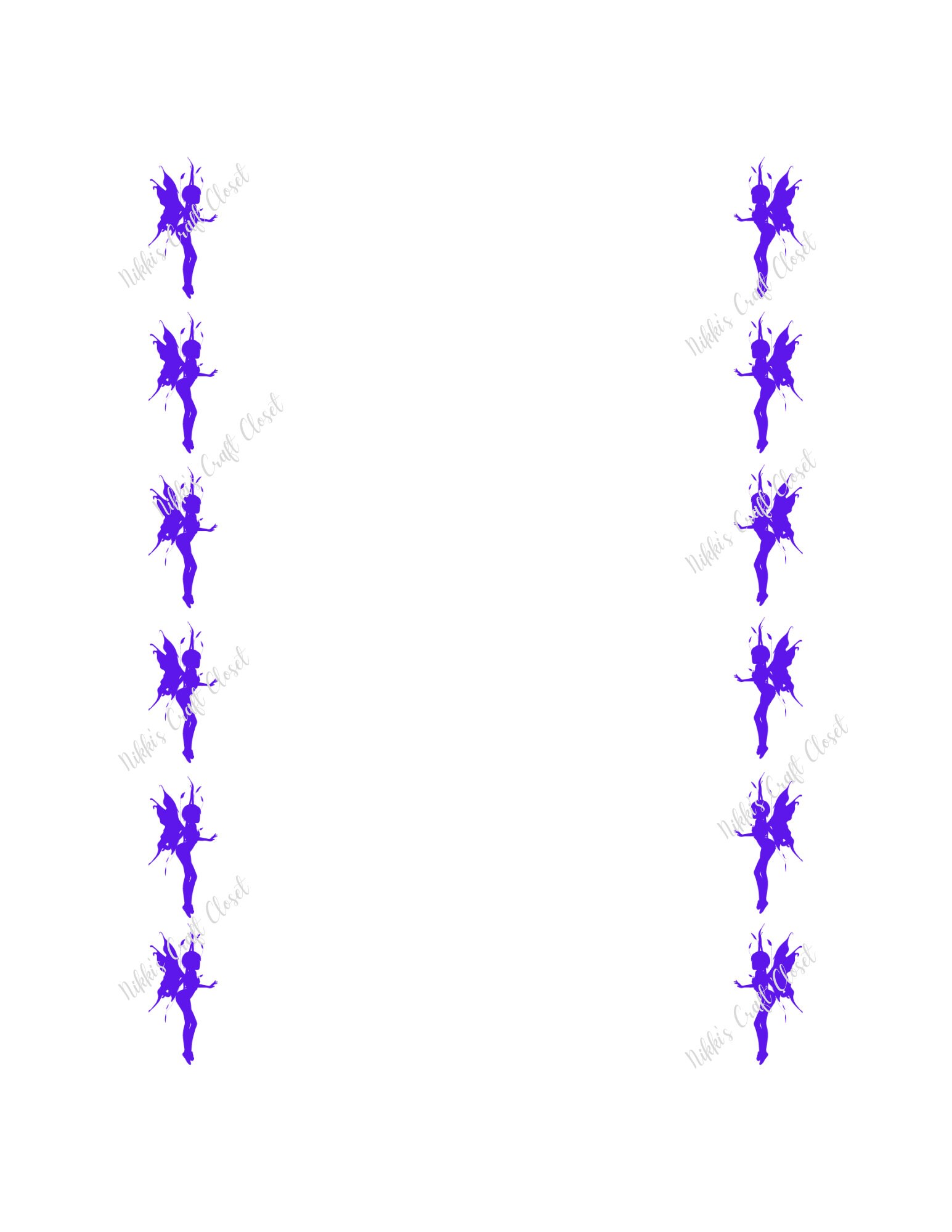 Girl Printable Paper Borders, Girl Invitation Frames, Set of Four ...