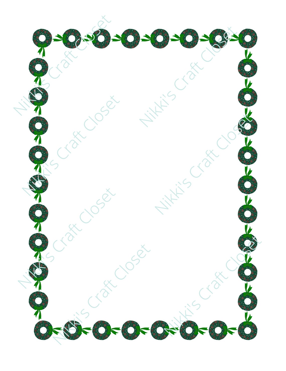 Christmas Flyer Borders Printable, Invitation Borders for Holiday Party ...