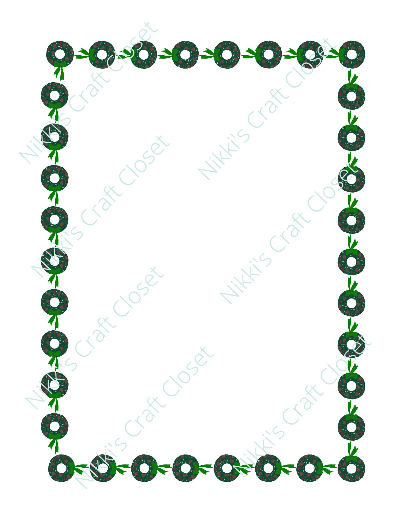 Christmas Flyer Borders Printable, Invitation Borders for Holiday Party ...