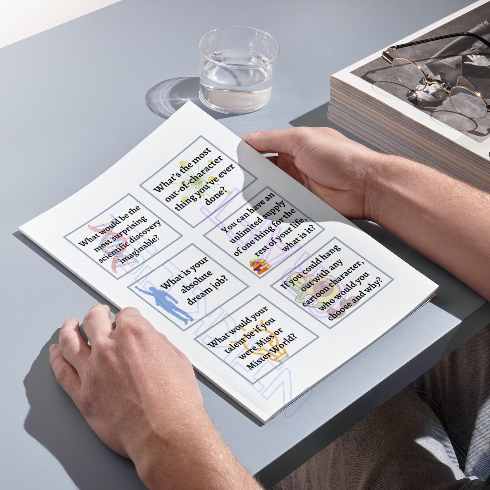 Personalized Icebreaker Printable Team Building Cards, Meeting ...