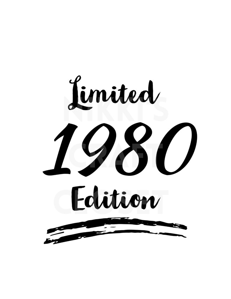1980 Shirt Designs, 1980 Birth Year, Vintage 1980 Printable, 1980 ...