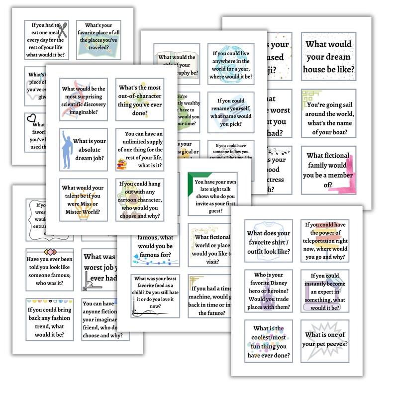 Laminated Icebreaker Team Building Cards, Fun Party Game for Game Night ...