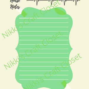 Printable Nurse Notes, Note-taking Paper for Healthcare RN, Colorful ...
