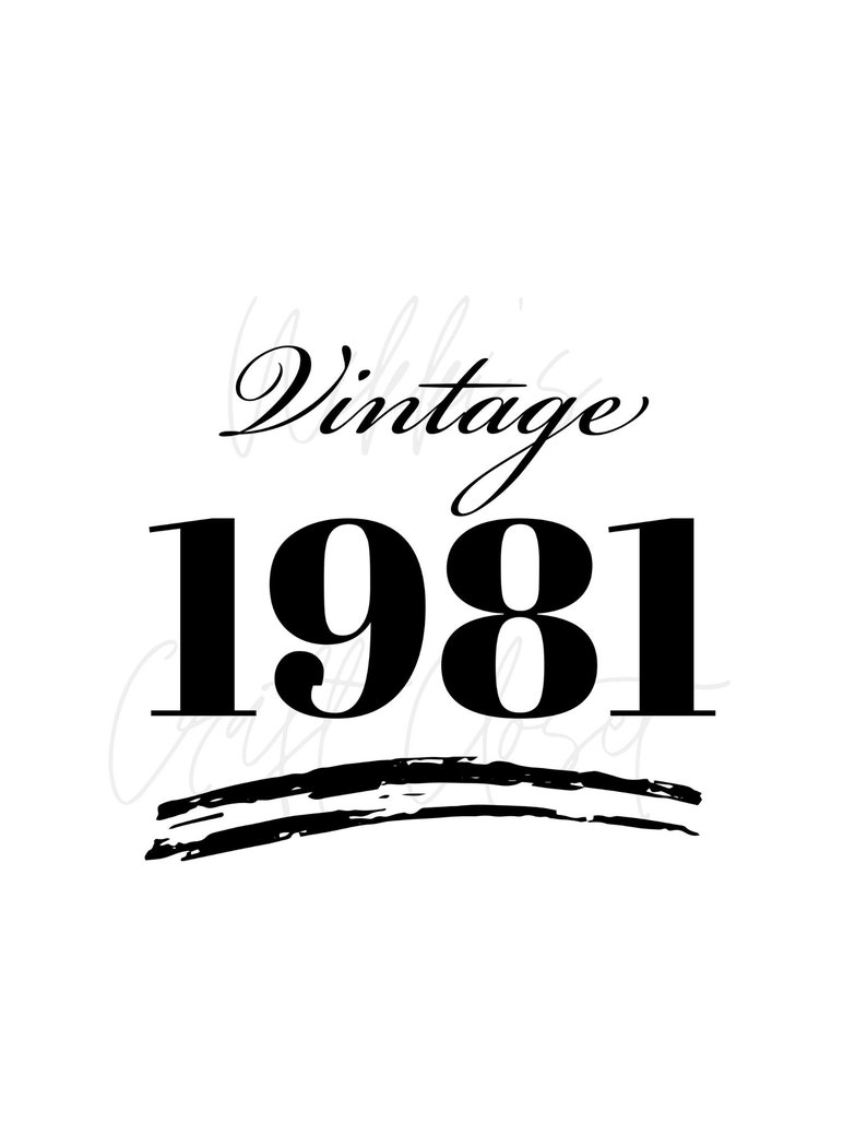 Vintage 1981 Printable SVG Set, 1981 Limited Edition Shirt SVG Designs ...