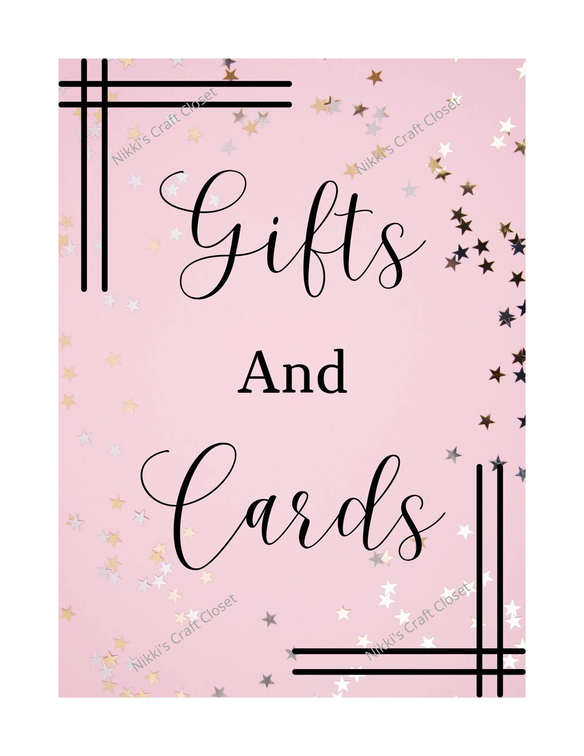 Gifts and Cards Printable Table Sign Set Gift Table Signs - Etsy