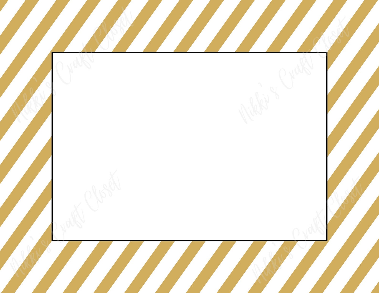 Customizable Striped Paper Borders, Printable Invitation Borders ...