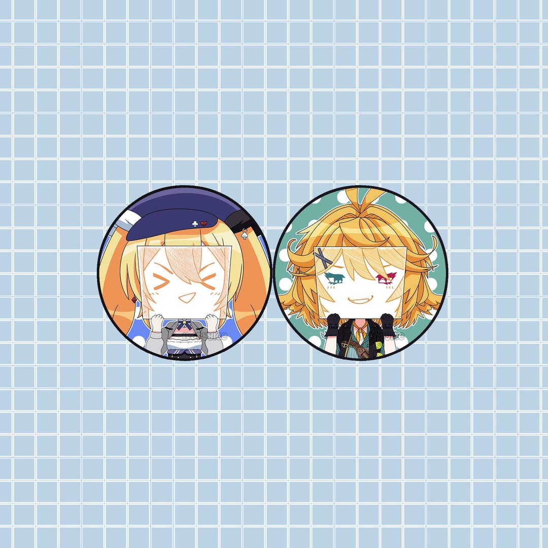 Holographic Vtuber Button 2.25" (dokibird Sign Face) - Etsy